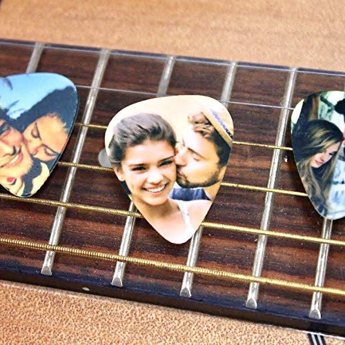 Customized Guitar Picks,12-pack Personalized Bass Plectrums Add Your Own Text Name Message Instrument Accessories