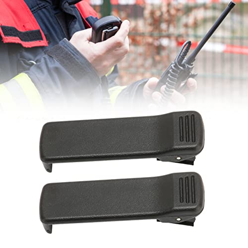 Jeanoko 2 Way Radio Belt Clip, Plastic Portable Replacement Radio Belt Clip Easy Installation Black for CP040 for Radius