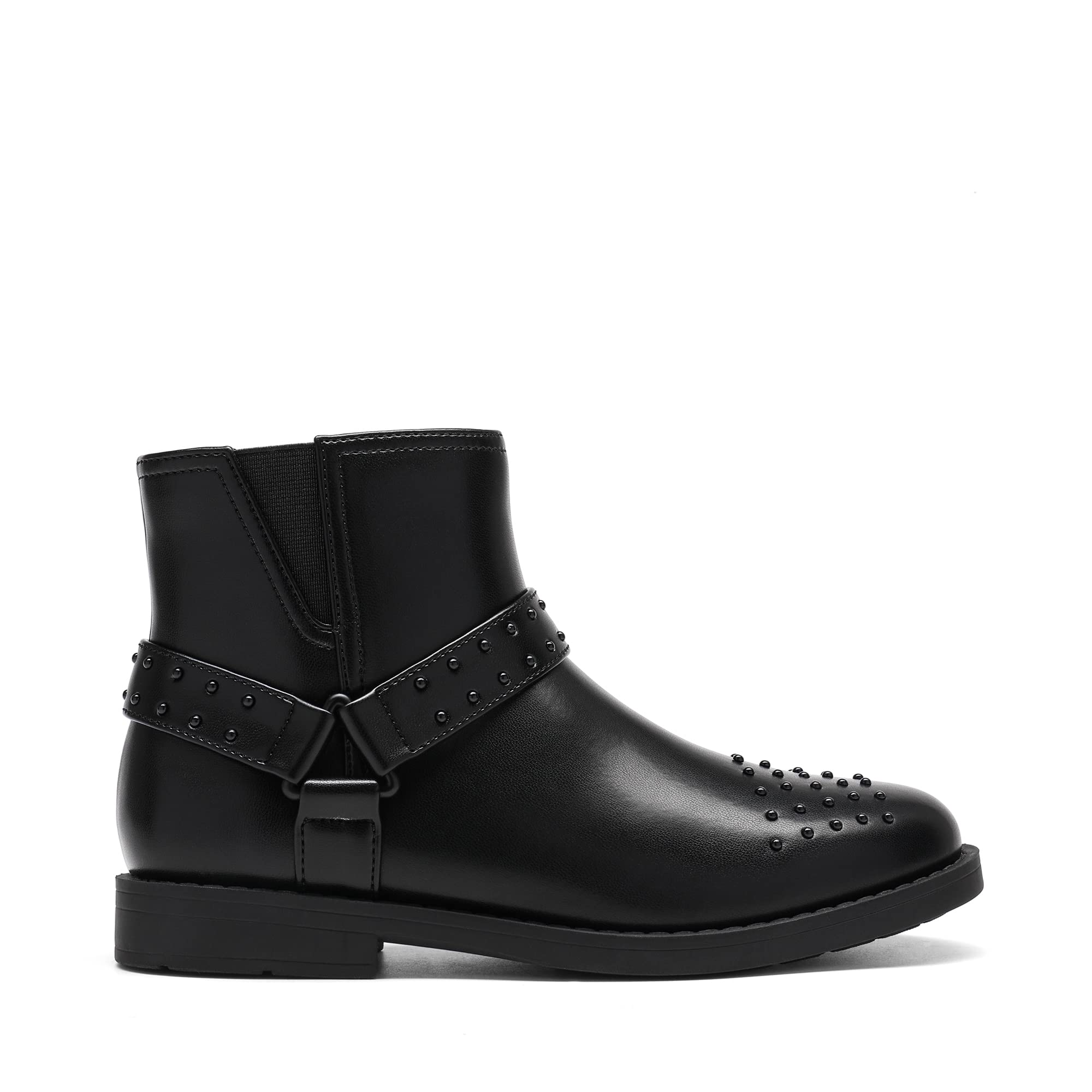 DREAM PAIRS Girls SDBO223K Boots Ankle Fashion Boots Little Kid/Big Kid Size 2 BLACK