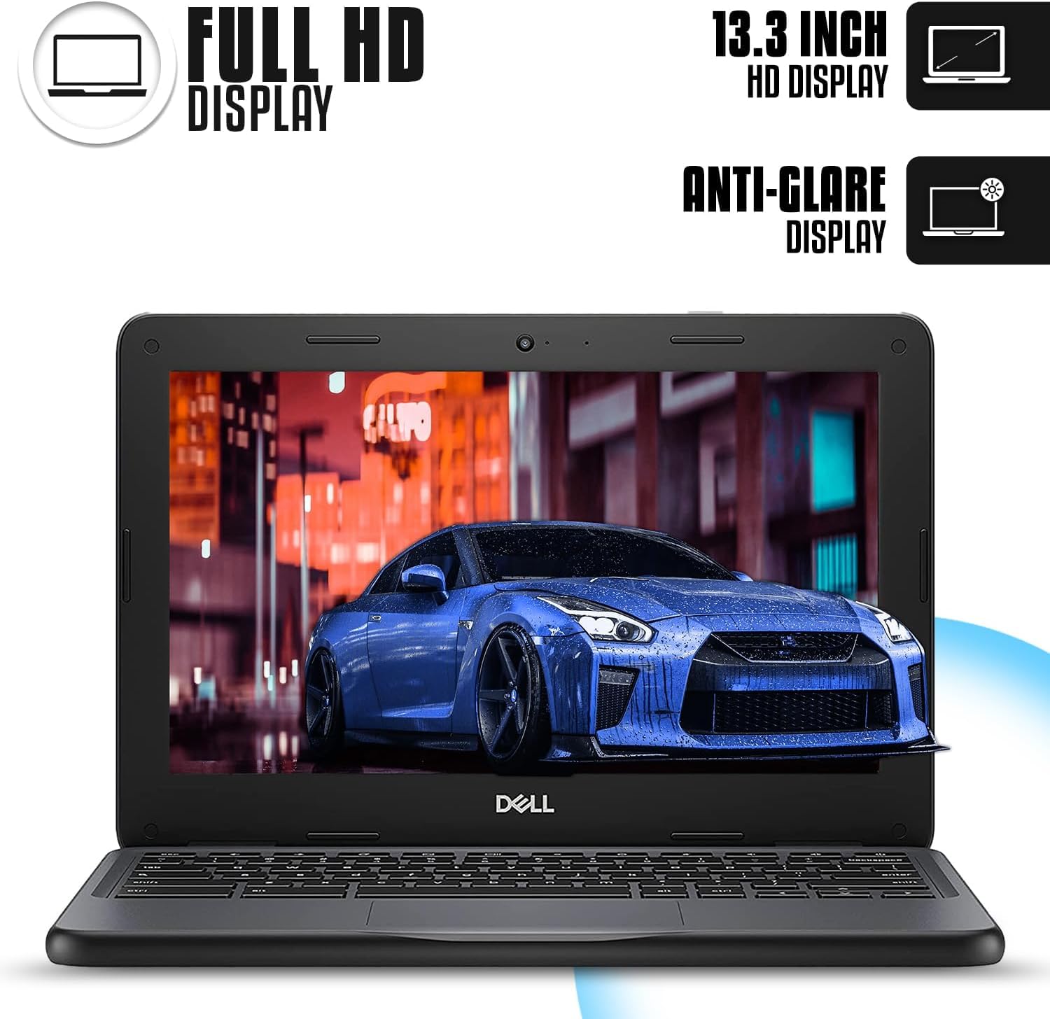Dell Chromebook 3180 Laptop PC, Intel Celeron N3060 Processor, 4GB Ram, (16GB SSD Storage + 256GB Micro SD), Wi-Fi | Bluetooth, HDMI, USB 3.1 Gen 1, Web Camera, Chrome OS (Renewed)