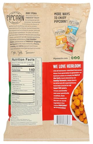 Pipsnacks Heirloom Cheese Balls Tabasco, 4.5 Oz