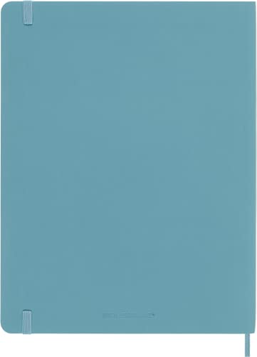 Moleskine Classic Notebook, Soft Cover, XL (7.5" x 9.5") Ruled/Lined, Reef Blue, 192 Pages