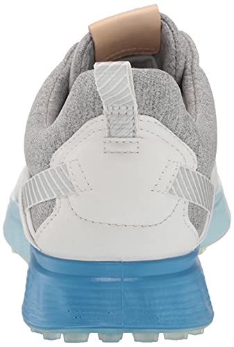 ECCO Men's S-Three Gore-TEX Golf Shoe, White/Blue, 8-8.5