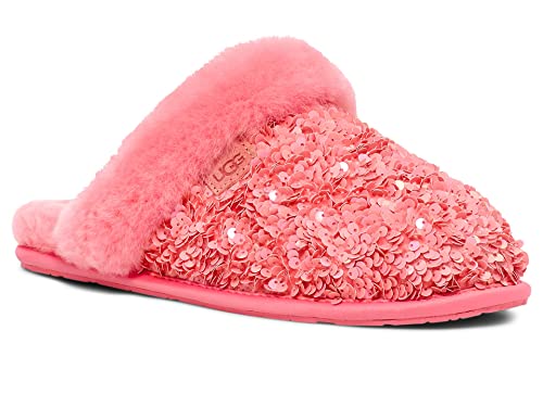 UGG Women's Scuffette II Chunky Sequin Slipper, Pink Jasmine, 5