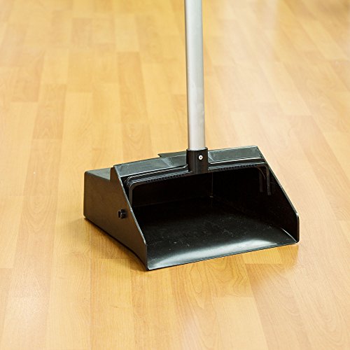Janico 1085 Commercial Lobby Dustpan Upright, Aluminum Handle, 37β Length, Black