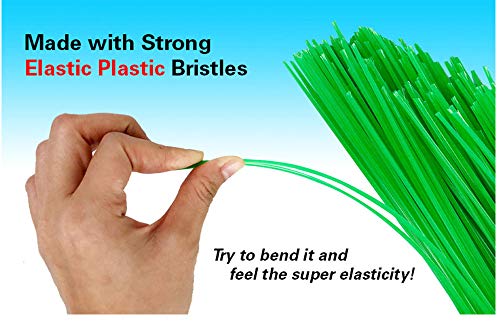 JaniLink Elastik Power Green Broom 55" - Heavy Duty All Purpose Broom
