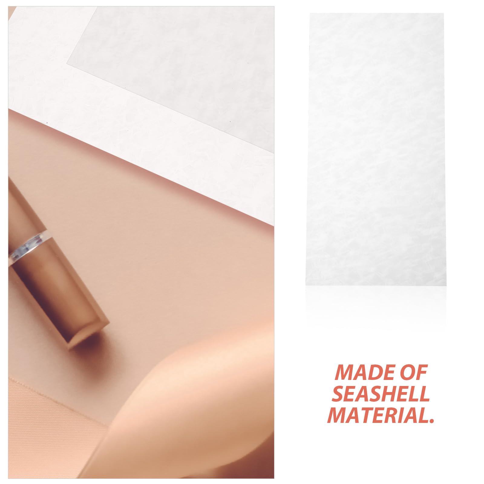 SUPVOX 2pcs Inlay Material White Mother of Pearl Shell Blanks Sheet Rectangle Inlay Material for Guitar