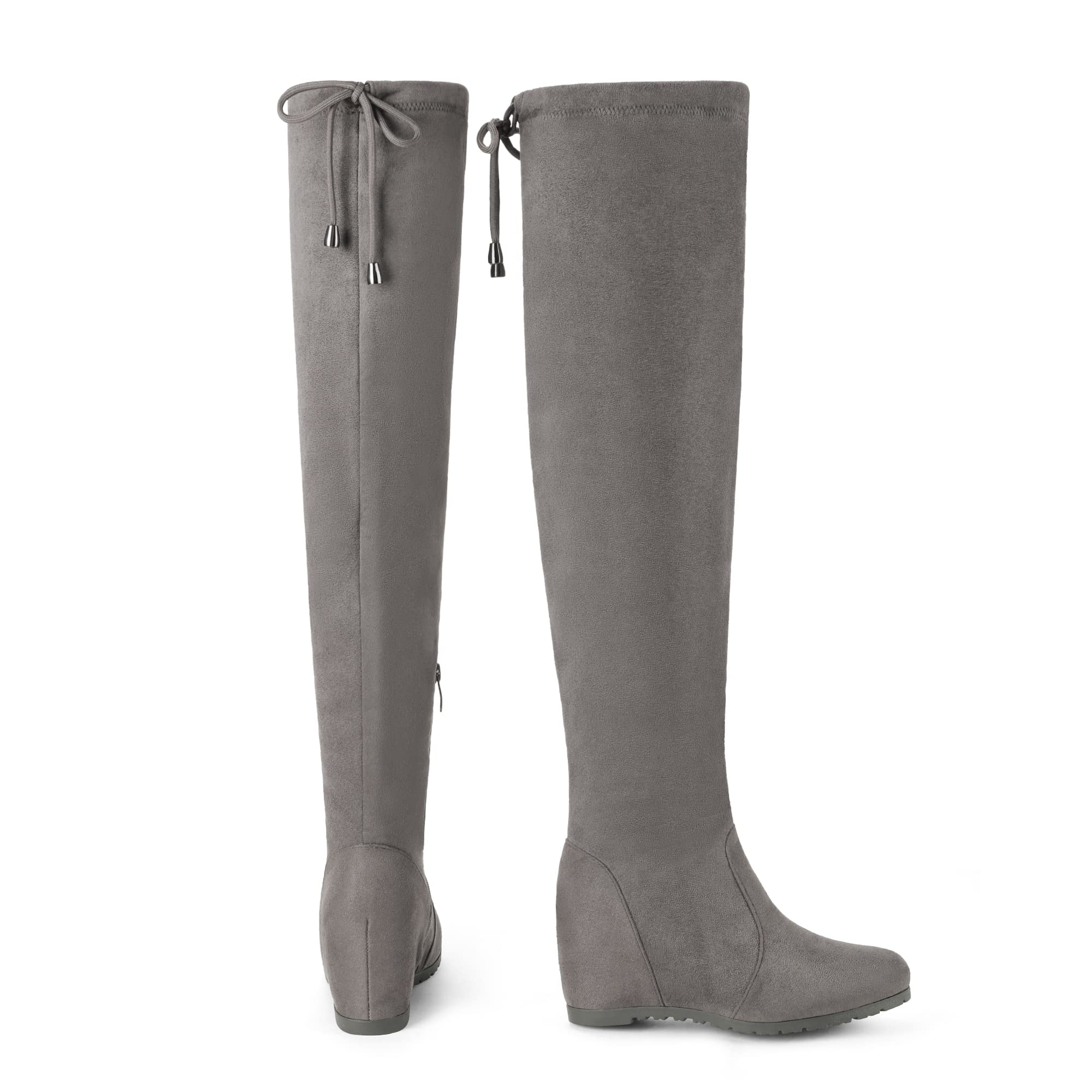 DREAM PAIRS Women's Leggy Black Faux Suede Over The Knee Thigh High Boots - 8 M US