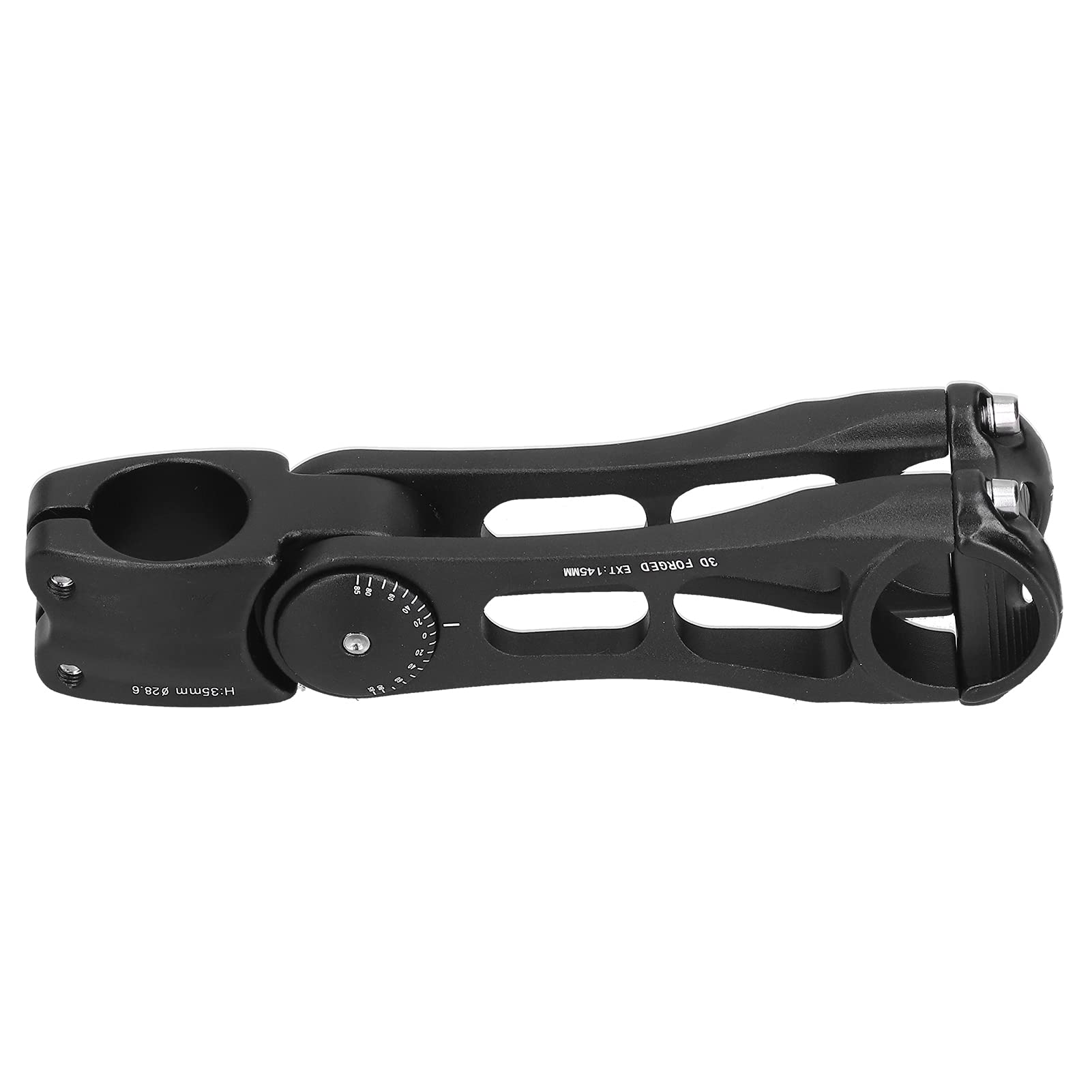 Dilwe Mountain Bike Stem, Mountain Bike Aluminum Alloy Stem Angle Adjustable Handlebar Stem 31.8x145mm and Spare Parts