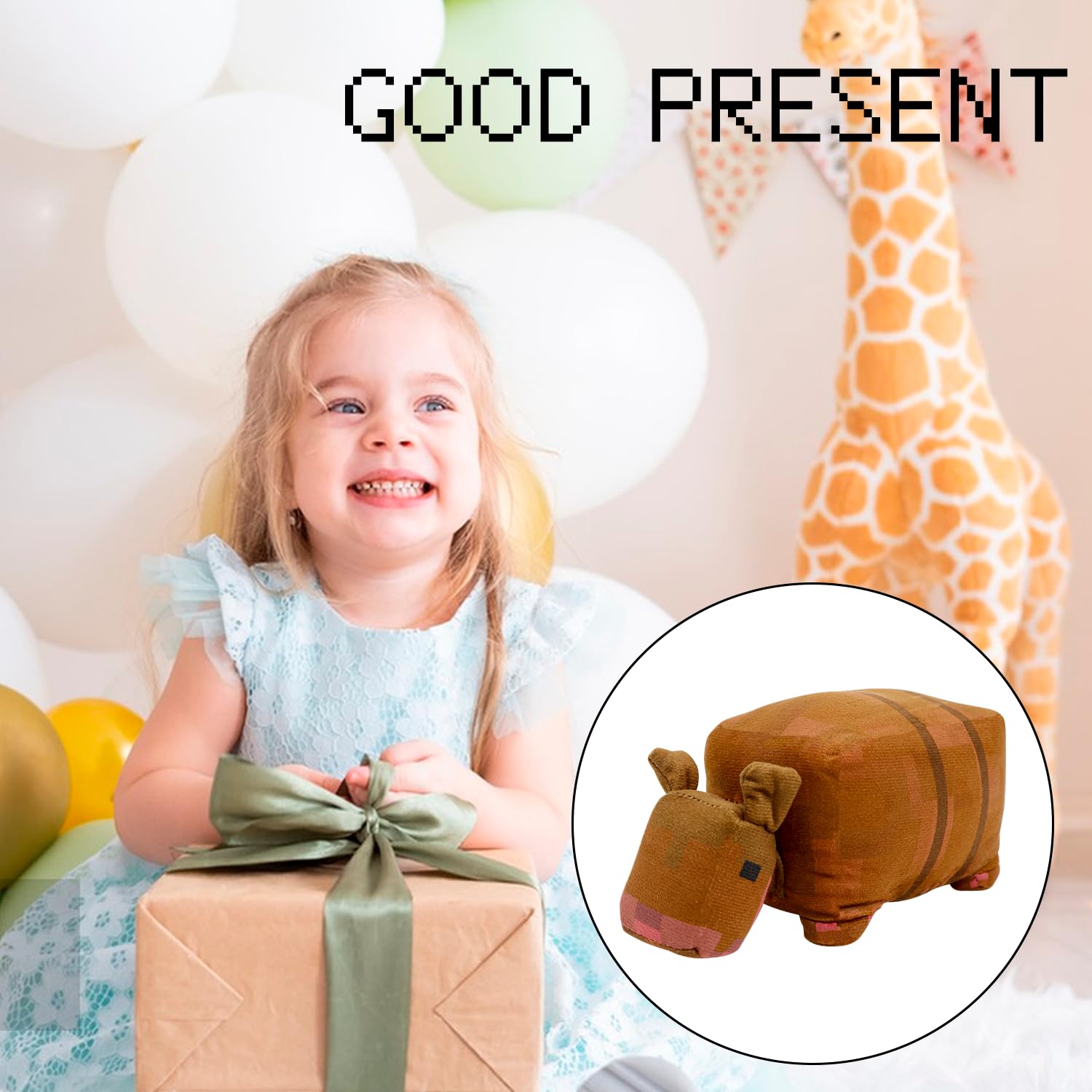 Generic Plush Armadillo Plush Stuffed Toy Soft Throw Pillow Decorations for Video Game Fans, Kids Birthday Party Favor Preferred Gift for Holidays