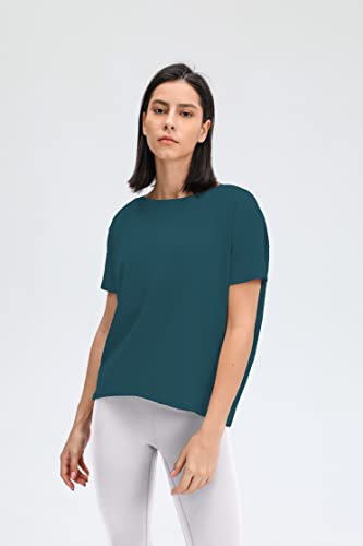 Loose Fit Workout Shirts for Women Short Sleeve Sports Tees Breathable Gym Tops