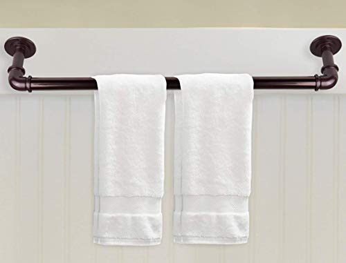 Rod Desyne Industrial Pipe Design Towel Bar, 30 inch, Satin Nickel