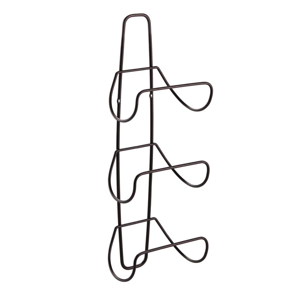 mDesign Metal Wall Mount 3 Level Bathroom Towel Rack Holder & Organizer - for Storage of Towels, Washcloths, Hand Towels, Robes - 2 Pack - Bronze