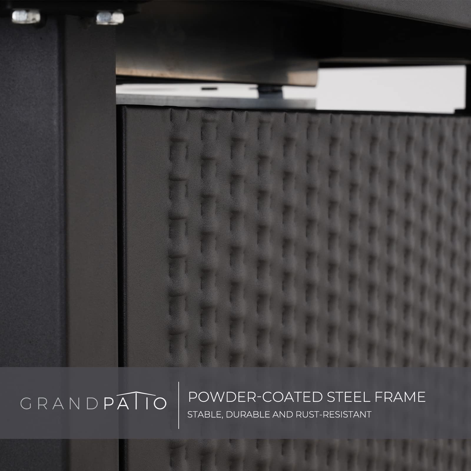 Grand Patio Outdoor Gas Fire Pit Table 30-Inch Square Propane Gas Fire Pit CSA Safety Approved 50000BTU with Steel Tabletop, Removable Lid, and Lava Rock for Garden, Backyard, and Deck Parties