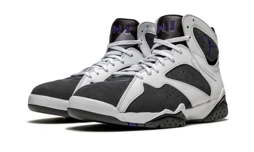 Men's Jordan 7 Retro Flint White/Flint Grey-Black-Varsity Purple (CU9307 100) - 10