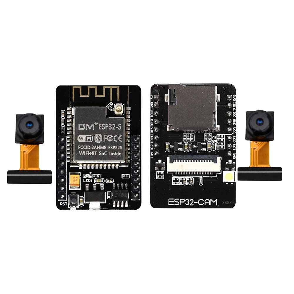 diymore 2pcs ESP32 CAM DC 5V Dual-core 32-bit CPU 4M PSRAM Wireless WiFi Bluetooth Development Board OV2640 OV7670 2MP TF Card Camera Module