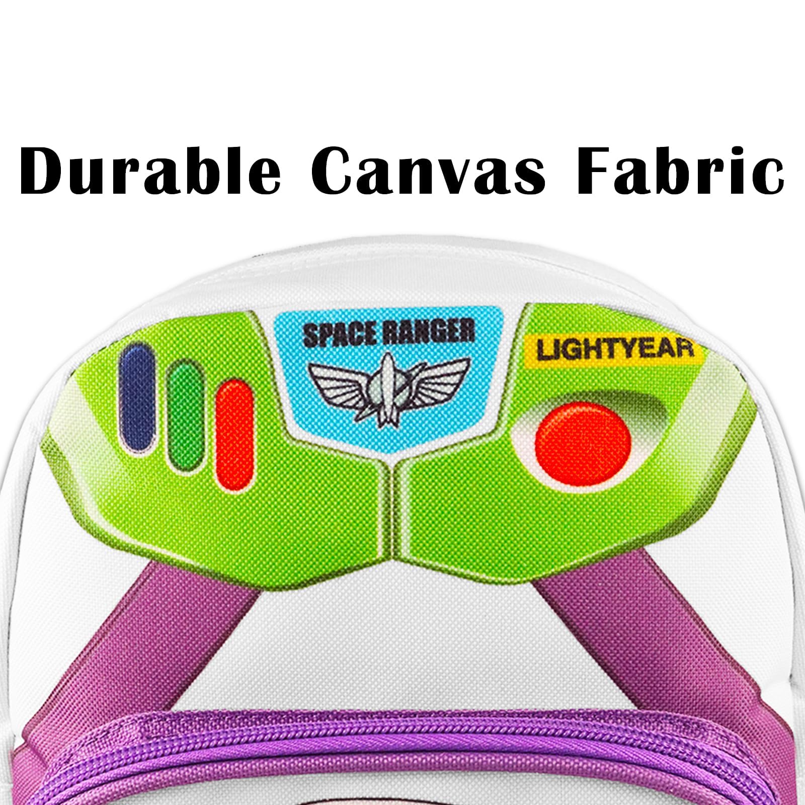 Disney Buzz Lightyear Mini Backpack Set - 10” Canvas Toy Story Backpack with Front Pocket Plus Bottle | Buzz Lightyear Backpack Bundle