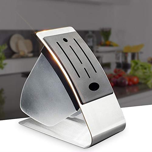 JHHDP Knife Holder Knife Holder 304 Stainless Steel Kitchen Rack Simple Knife Holder Storage Box Insert Knife Holder
