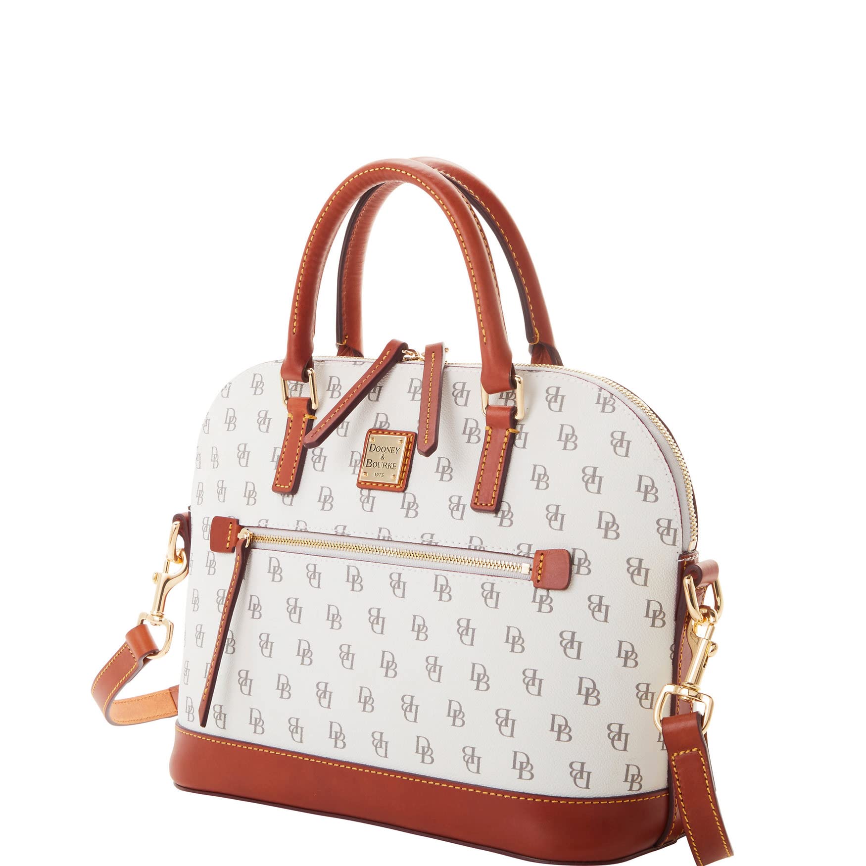 Dooney & Bourke Handbag, Gretta Domed Zip Satchel - Bone