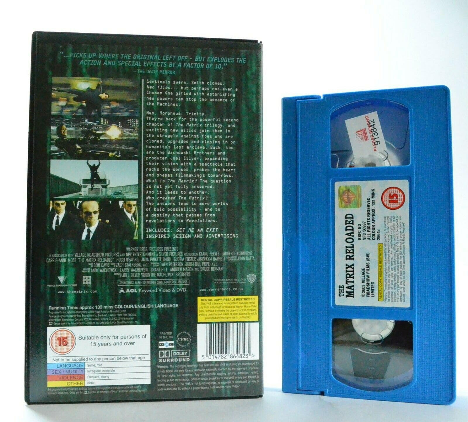 The Matrix Reloaded: The Wachowski Brothers Film - Sci-Fi - Keanu Reeves - VHS