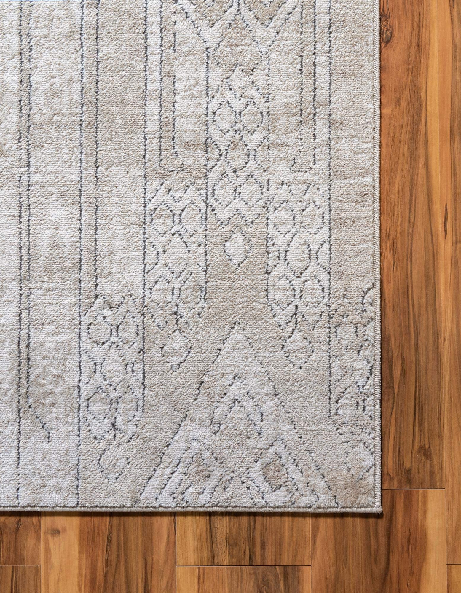 Rugs.com Oregon Collection Rug β 4 Ft Square Ivory Low-Pile Rug Perfect for Living Rooms, Kitchens, Entryways