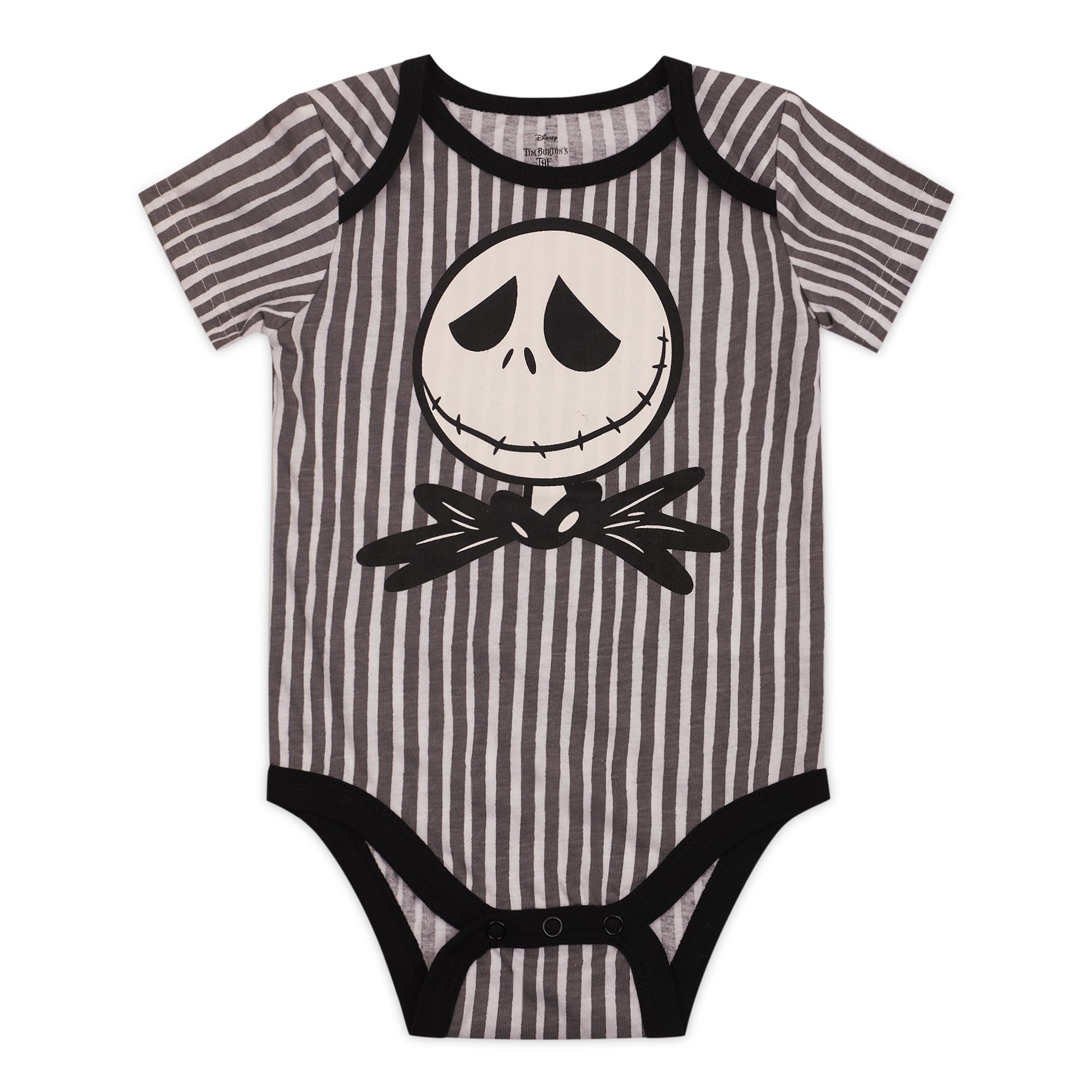 Disney Nightmare Before Christmas Boys’ Jack Skellington 3 Pack Bodysuits for Infant – Grey