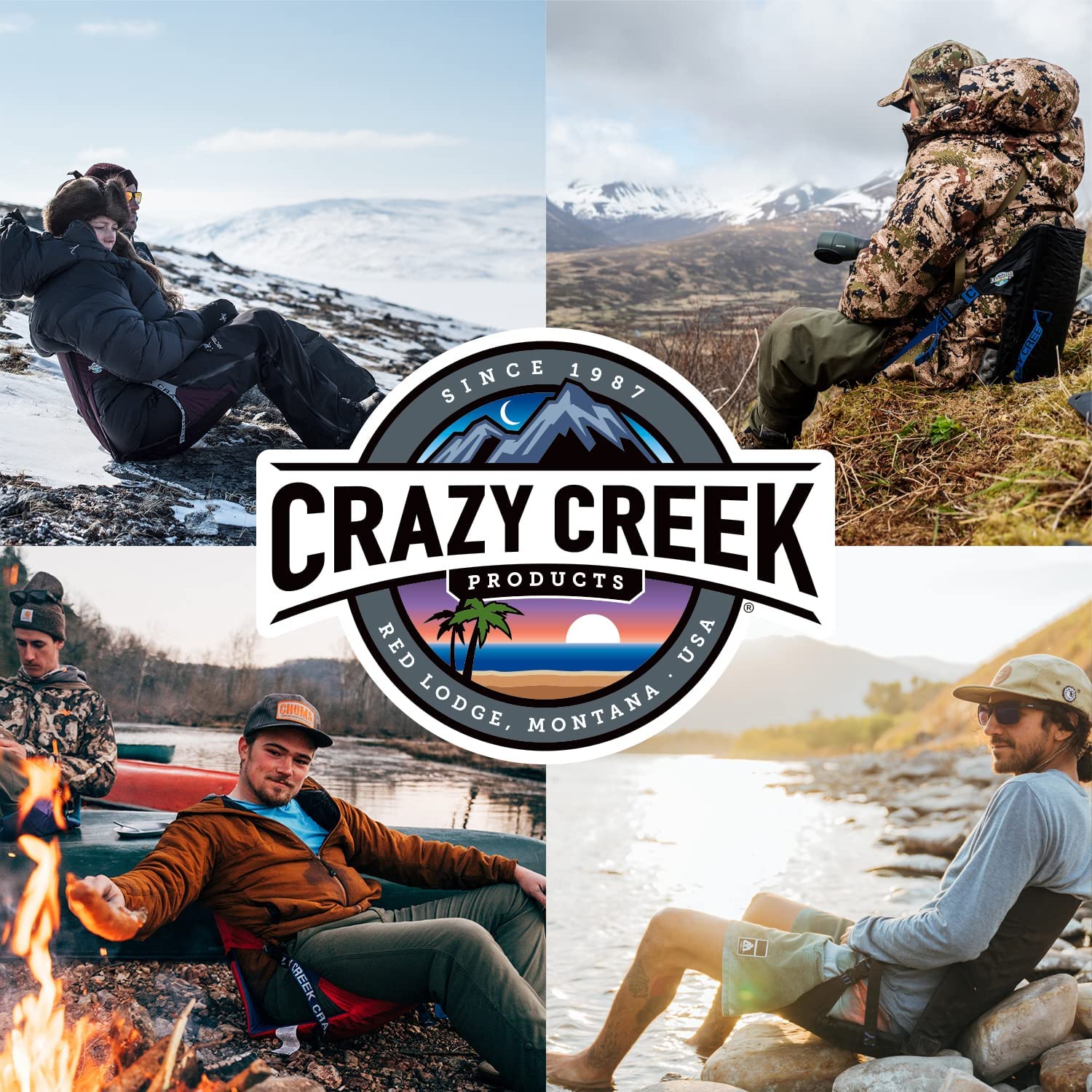 Crazy Creek Original Chair Perfect for Stadium Seats, Camping, Hiking & More, Comfort on All Terrains, Adjustable Straps, Lightweight Design, Water-Resistant