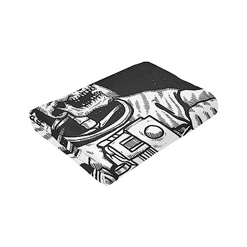 Laridaorio Halloween Throw Blanket, 50"Γ60β Skull Fleece Blanket for Men, Women and Kids - Super Soft Lightweight Warm Plush Astronaut Blanket Throw Decor for Bed Sofa Couch