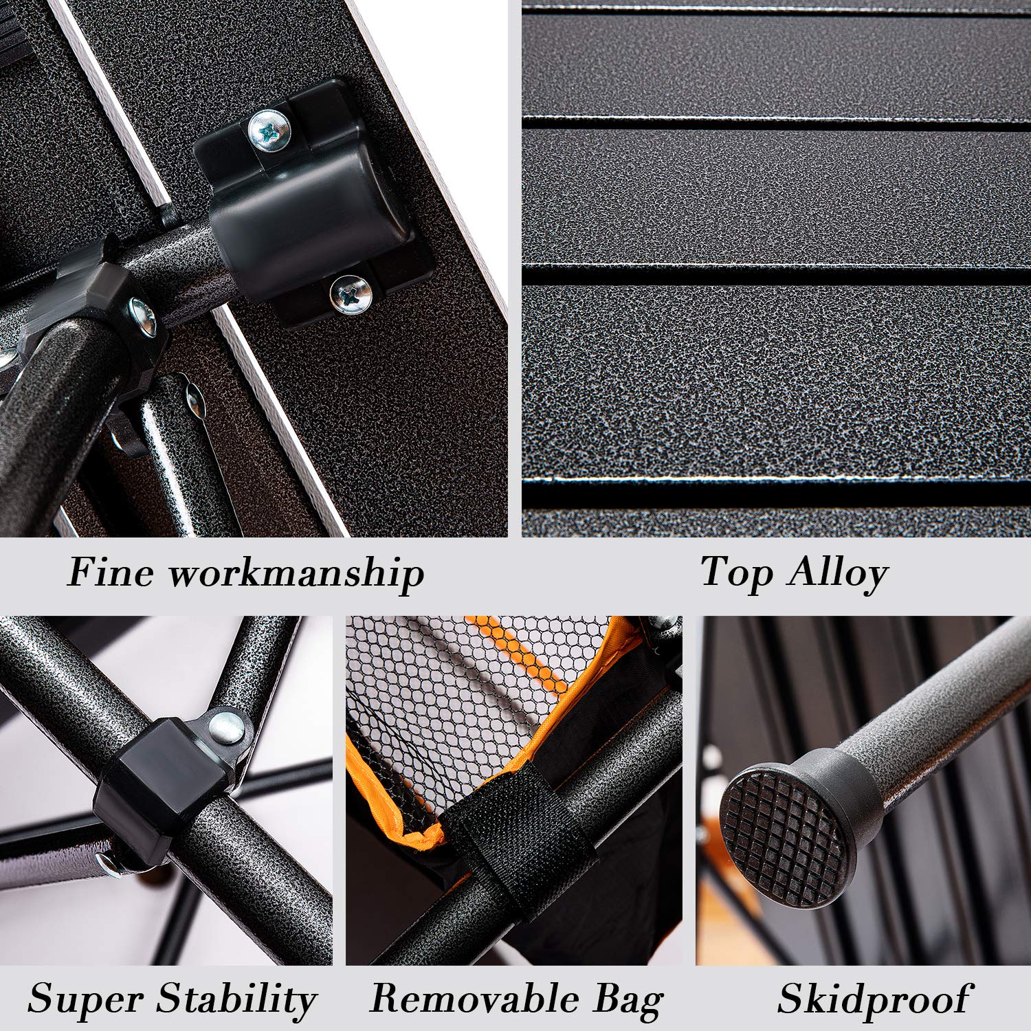 Easy Carry Camping Table, Folding Portable Table with Storage Bag Heavy Duty RV BBQ Cooking