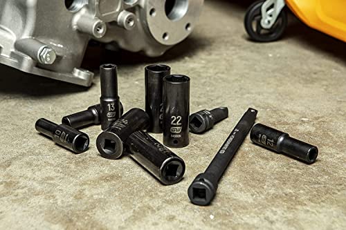 GEARWRENCH 18 Piece 1/2" Drive Deep Metric Impact Socket Set - 89096