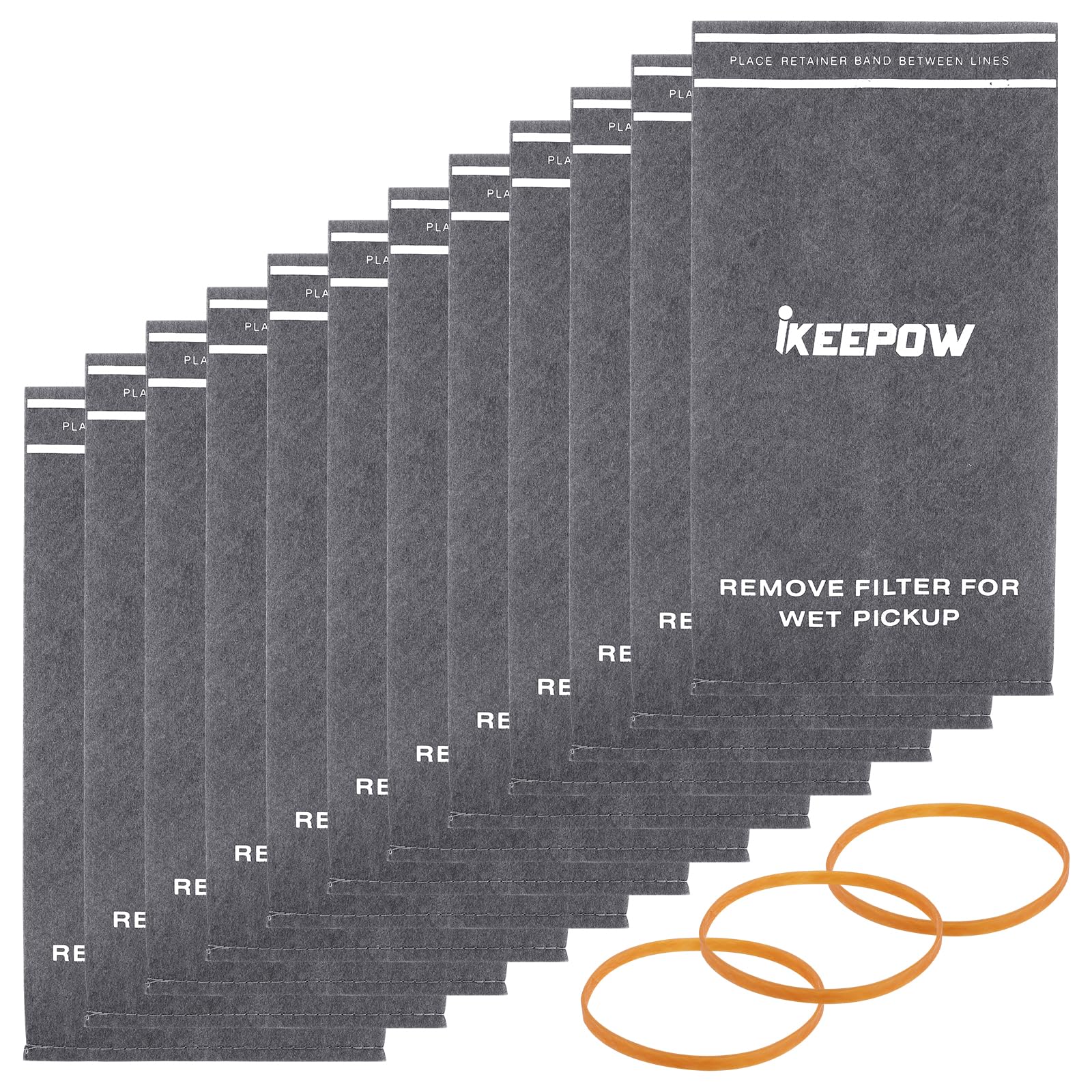 iKEEPOW 12 Pack CMXZVBE38737 Filter Bags for CRAFTSMAN, 2 Gallon Wet Dry Vac Filters Fit for 2 to 2.5 Gallon Wet/Dry Vacuums CMXEVBE17250 and Powerhead Bucket Vac, 2.5 Gallon Shop Vac Filters