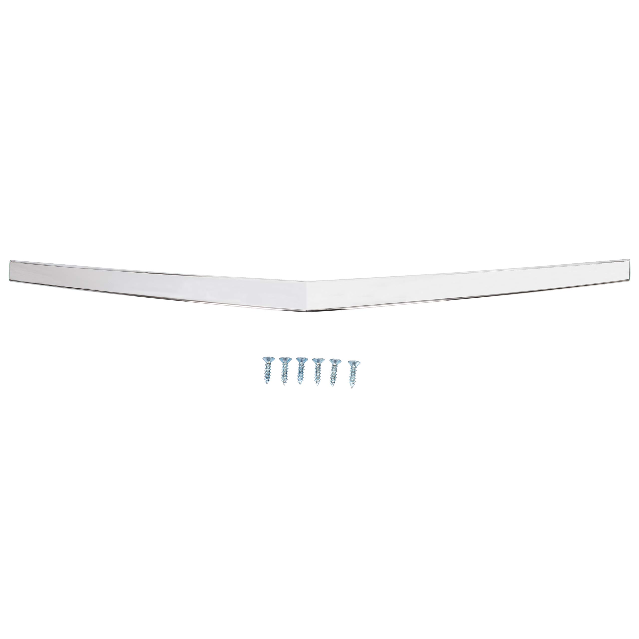 ECOTRIC Hood Molding Trim Moulding Chrome Fits 2010-2016 Cadillac SRX (submodel: Base, Luxury, Performance, Premium) - Replace # 22774203 GM1235120