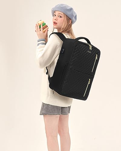 LOVEVOOK Carry On Backpack, 50L Airline Approved Travel Backpack for Women as Personal Item, Expandable 18 inch Laptop Backpack, Large Casual Daypack Waterproof Luggage Suitcase with Toiletry Bag
