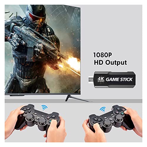 Gift Plug and Play 2022 New Video Game Console 4K HD Output 40000 Retro Games 128GB with 2.4G Wireless Controller for PS1/GBA/MD TV Game Stick Christmas GIF