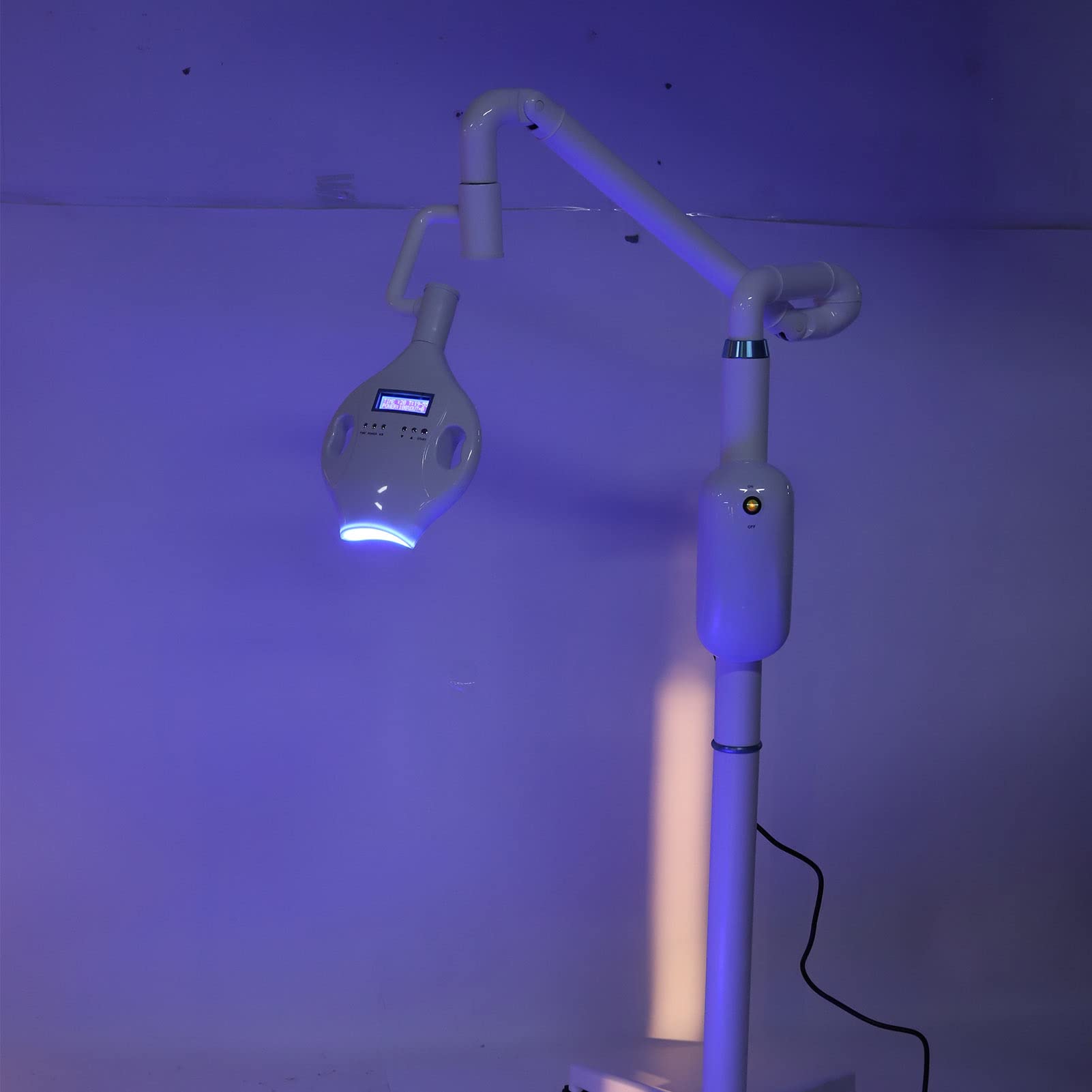 HASAKI Desk Type Dental lamp, Standing Movable Dental lamp, 8 LED Lamps, Built in high Power Fan, Cooling and whitening LED Lamps(Eurocode)