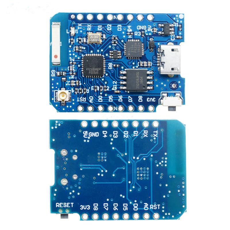 D1 Mini Pro NodeMCU-Based WiFi-SoC ESP8266 ESP-12 IoT Microcontroller w/ 16MB Flash, Micro-USB Connection & External Antenna