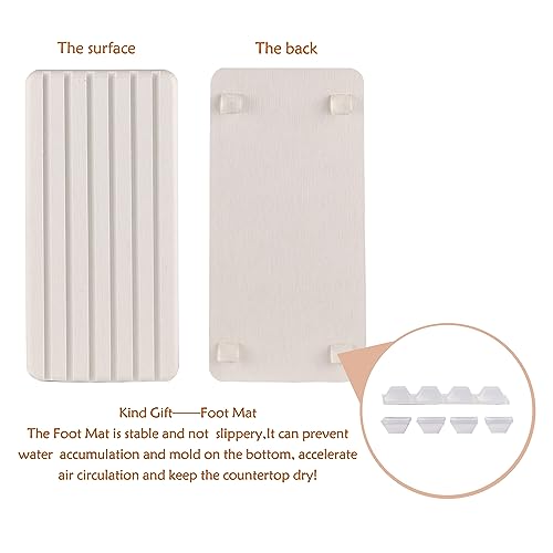 Instant Dry Sink Organizer(8.27" X 3.94"), Diatomaceous Earth Kitchen Soap Tray Set of 2, Storage Rack Under Sink in The Modern Home