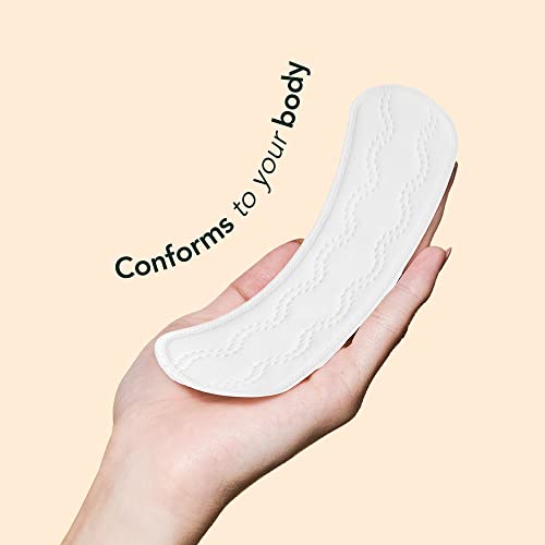 Rael Panty Liners for Women, Organic Cotton Cover - Long Pantiliners, Light Absorbency, Unscented, Chlorine Free (Long, 36 Count)