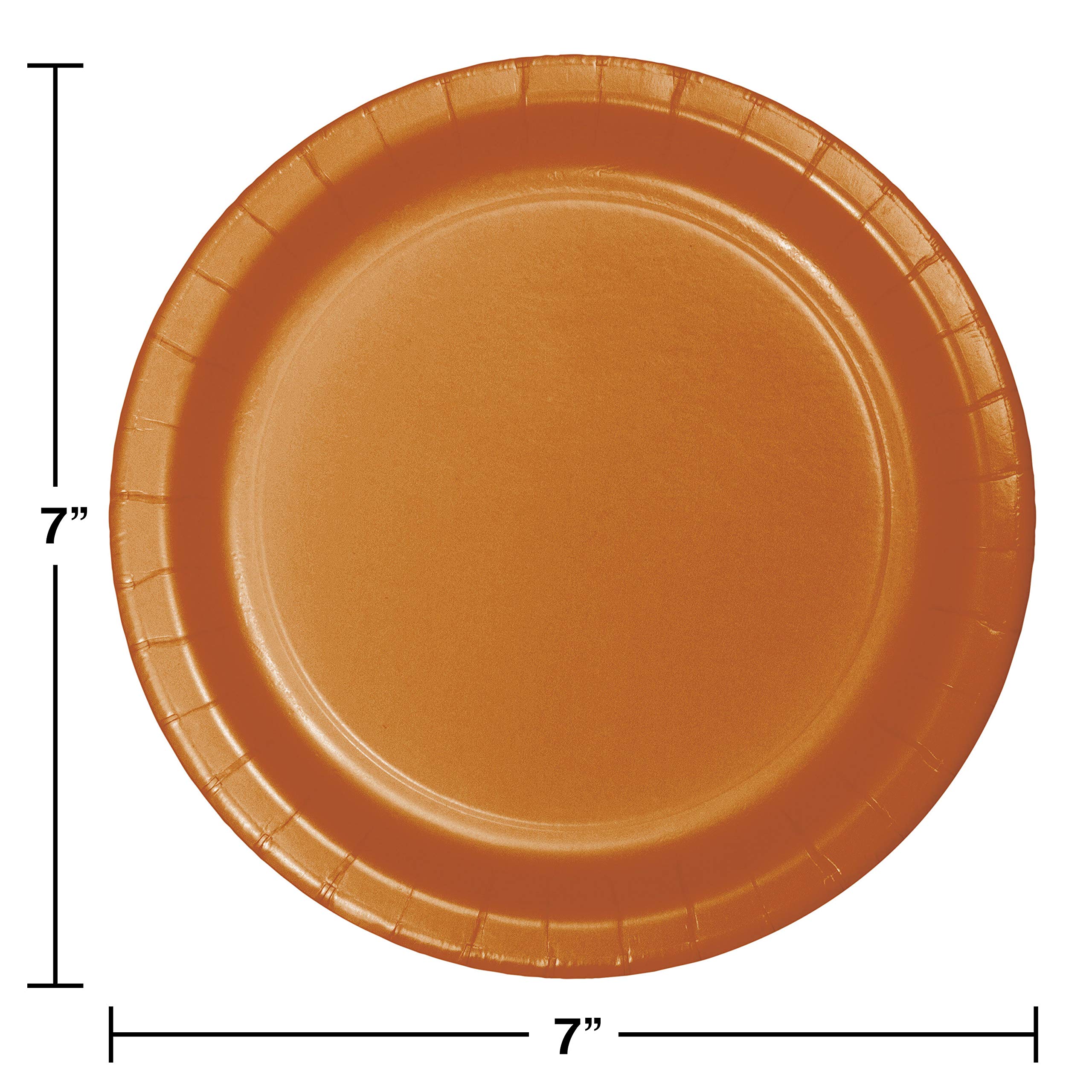 Creative Converting 240 Count Touch of Color Round Paper Dessert Plates, 7", Pumpkin Spice
