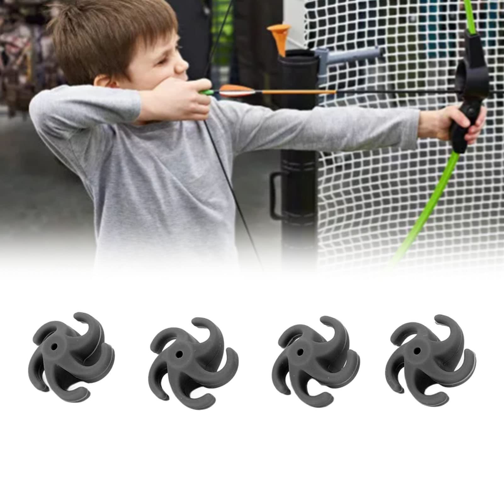 EATC Archery Bowstring Dampener, 4pcs Archery Bowstring stabilizer Rubber That Reduces Vibration for Shooting