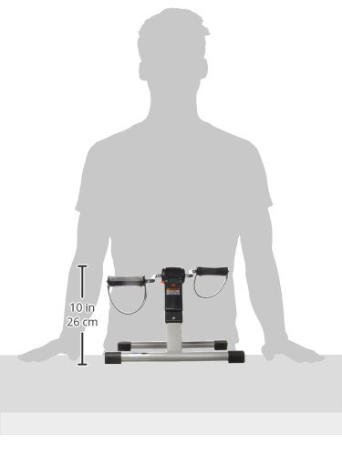 Drive Medical RTL10273 Deluxe Folding Pedal Exerciser with Electronic Display for Legs and Arms, Under Desk Bike Pedal Exerciser, Fully Assembled, No Tools Required, Black