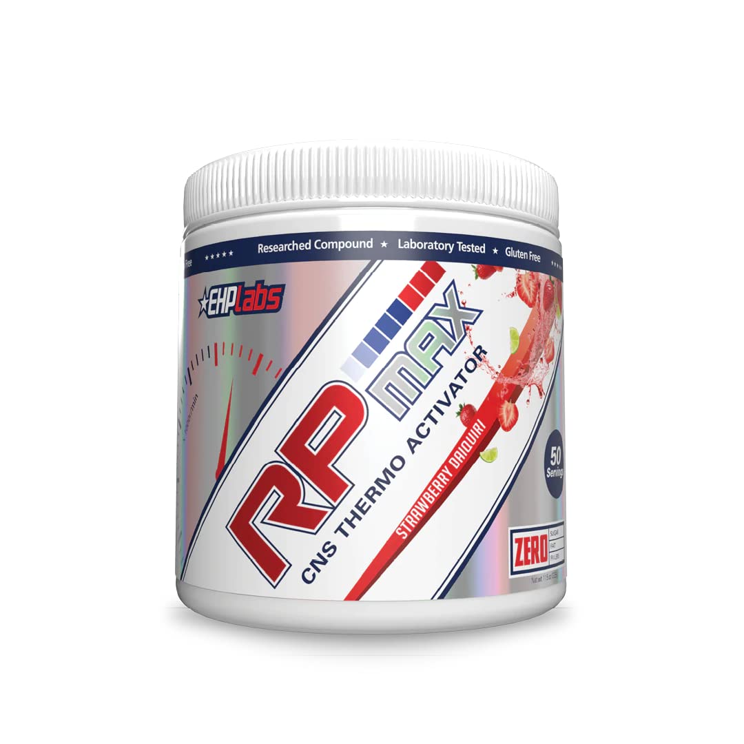 EHPlabs RP MAX CNS Thermo Activator Pre-Workout Strawberry Daiquiri (325g) Maximum Muscle Endurance, Improved Oxygenation, Absorption and Utilization - 50 Servings