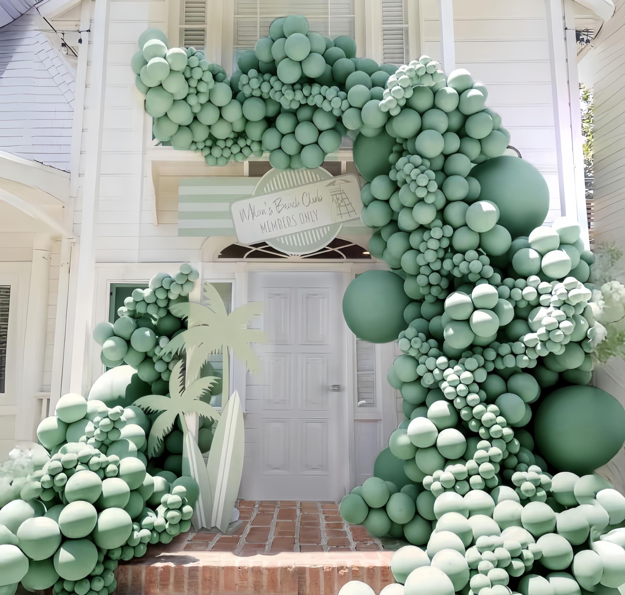 Dusty Green Balloon Garland Double Stuffed Olive Green Balloon Different Size Retro Mint Green Balloon Arch Kit for Birthday Wedding Baby Shower Bridal Shower Engagement Party Decor