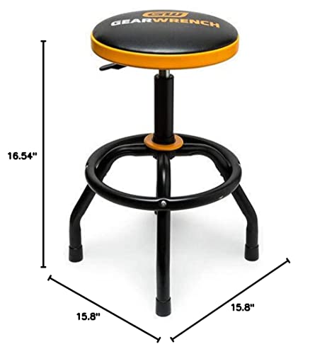 GEARWRENCH Adjustable Height Swivel Shop Stool, 26" To 31" - 86992