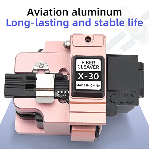High Precision KLS-X3 Fiber Cleaver 24 surface blade Cutting tool Optical Cable Cutting Knife (Automatic knife return (gold))