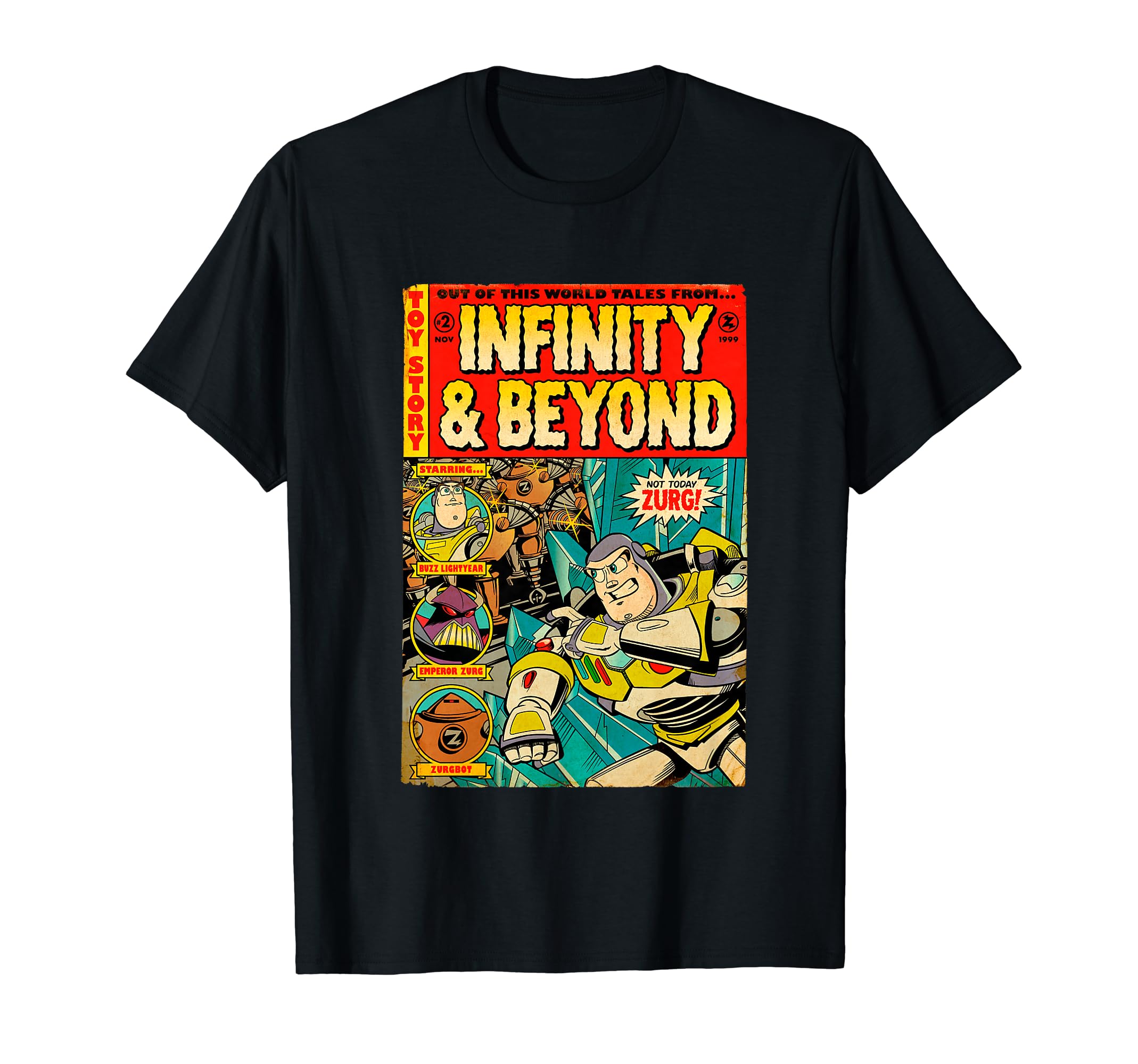 Disney Pixar Toy Story Buzz Lightyear Retro Comic Book T-Shirt