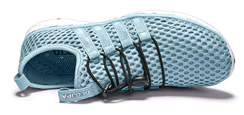 DLGJPA Women's Lightweight Quick Drying Water Shoes for Beach or Water Sports Slip On Walking Shoes Moonlight 8