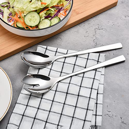IMEEA Salad Servers 18/8 Stainless Steel Salad Serving Set Salad Fork and Spoon, 10-Inch