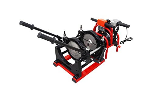 INTBUYING Pipe Fusion Welder Pipe Welding Machine PP PE PB PVDF Butt Fushion Welding Machine Tube Butt Fusion Equipment Double Clamps Hand-push Type 110V 2.48-7.87”(63-200MM)