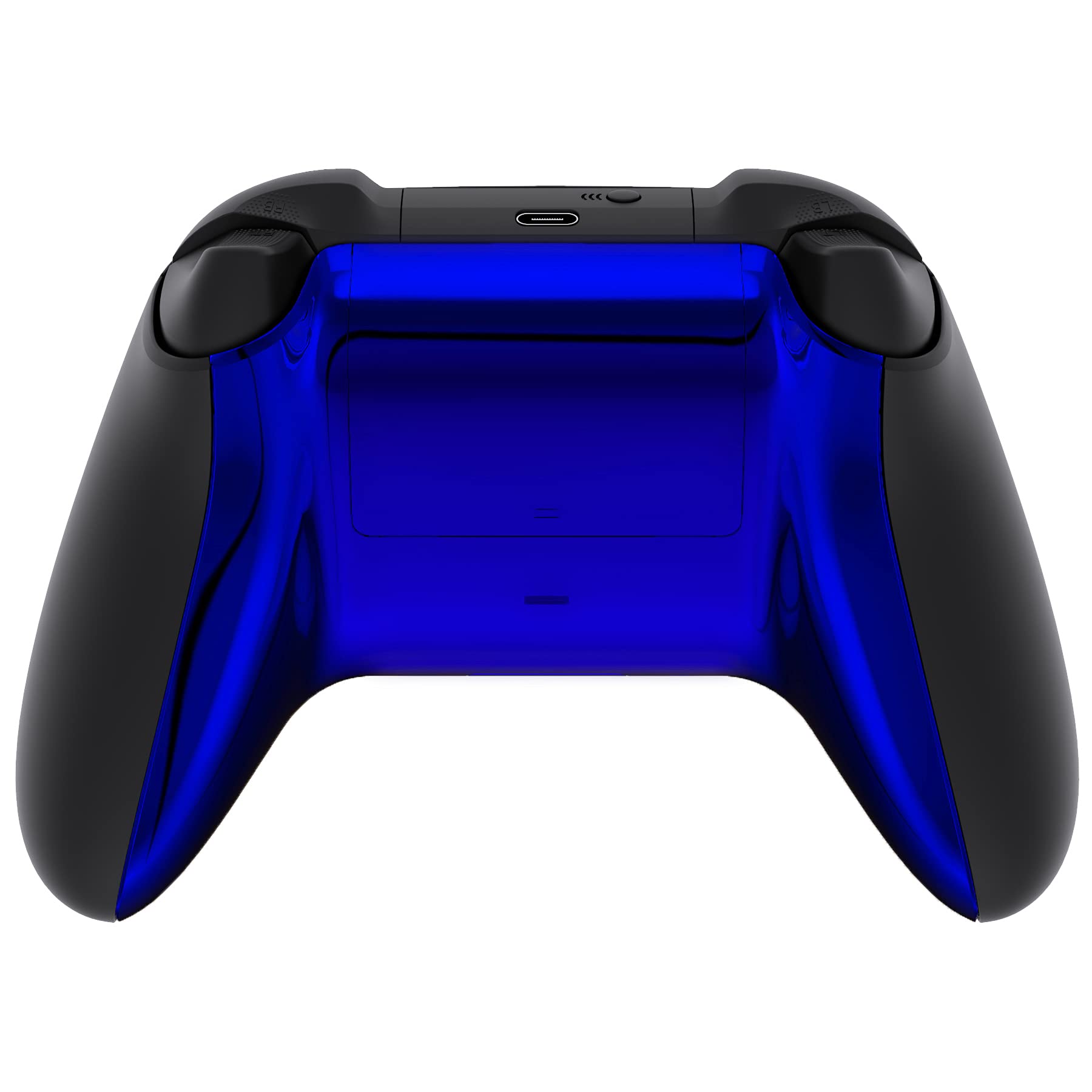 eXtremeRate Chrome Blue Replacement Side Rails + Back Shell + Faceplate for Xbox Series X/S Controller